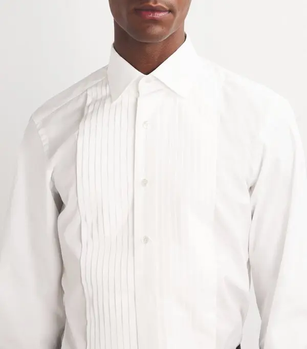 TOM FORD Cotton Pleated-front Evening Shirt