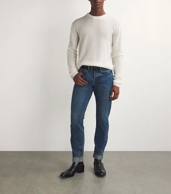 TOM FORD Leather Reversible T Icon Belt
