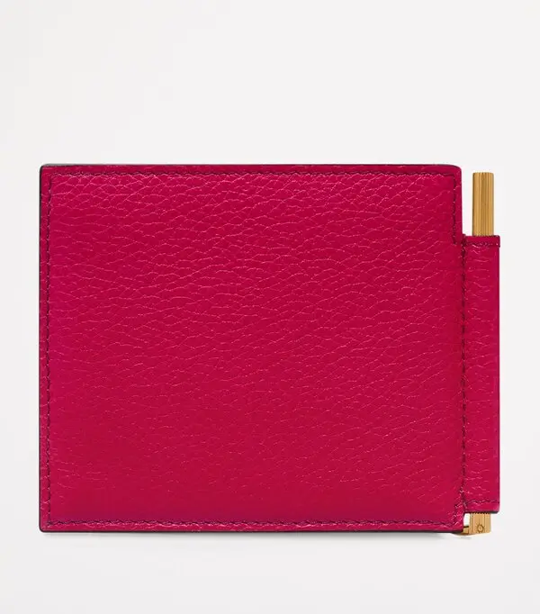 TOM FORD Leather T-line Money Clip Wallet