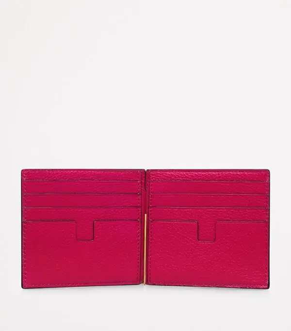TOM FORD Leather T-line Money Clip Wallet