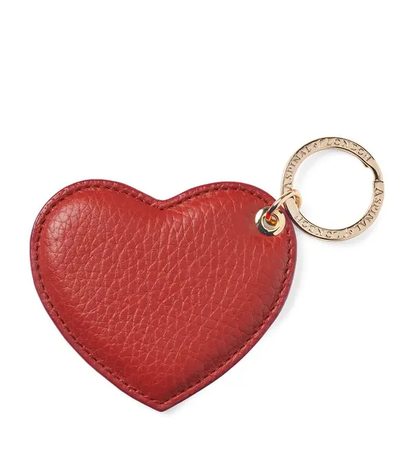ASPINAL OF LONDON Leather Heart Keyring