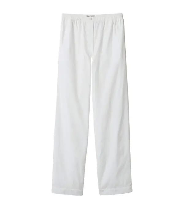 Miu Miu Embroidered Logo Pyjama Trousers - White