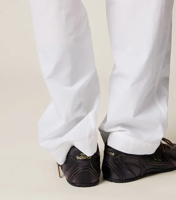 Miu Miu Embroidered Logo Pyjama Trousers - White