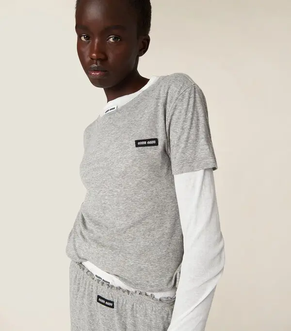 Miu Miu Cotton Logo T-shirt