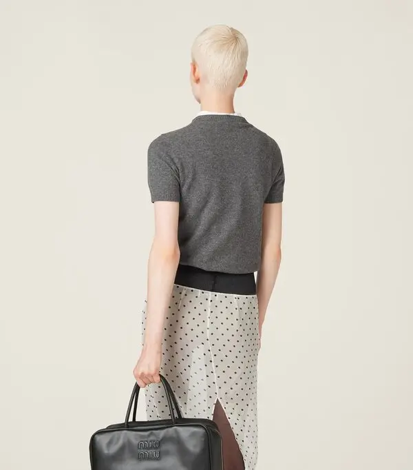 Miu Miu Cashmere Sweater With Logo