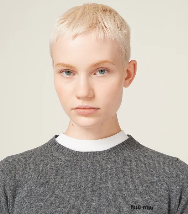 Miu Miu Cashmere Sweater With Logo