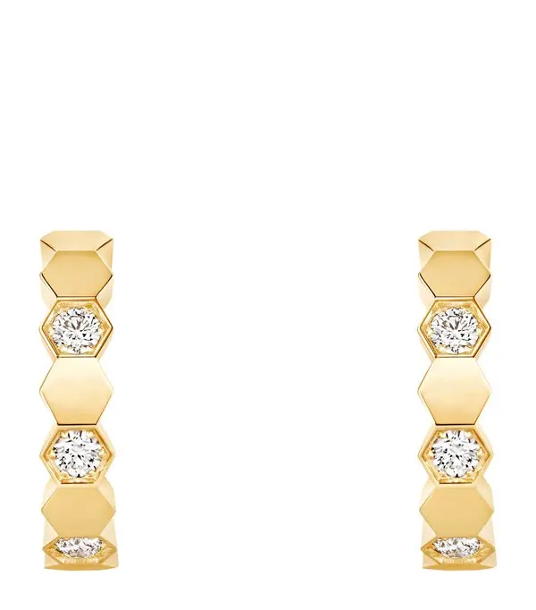 CHAUMET Yellow And Diamond Bee De Hoop Earrings - Gold