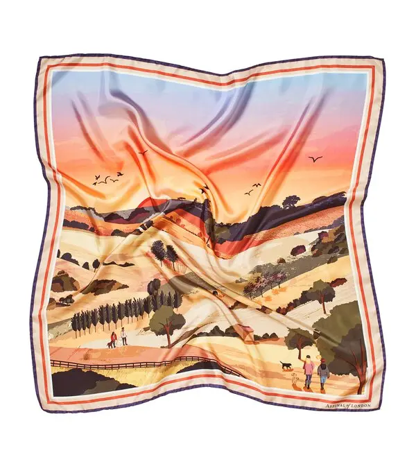 ASPINAL OF LONDON Silk Printed Scarf