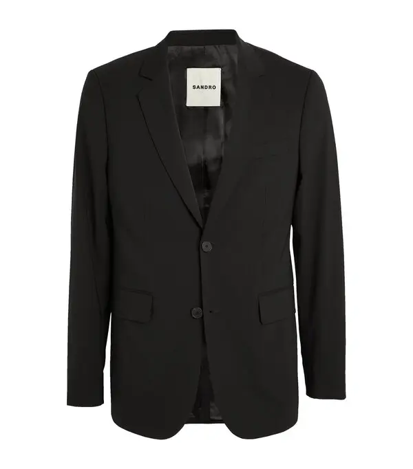 Sandro Virgin Wool Blazer - Black