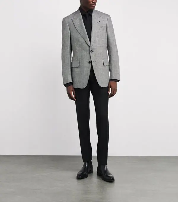 TOM FORD Wool-blend Herringbone Shelton Blazer