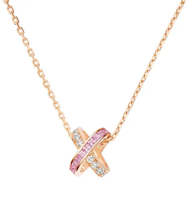CHAUMET Jeux De Liens Pendant Necklace - Rose Gold