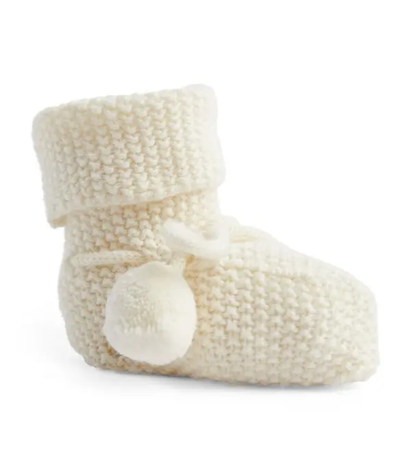 Trotters Pom-pom Knit Booties