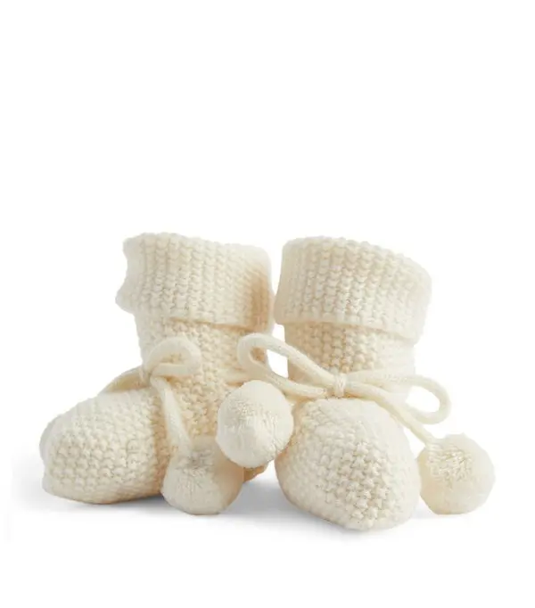 Trotters Pom-pom Knit Booties