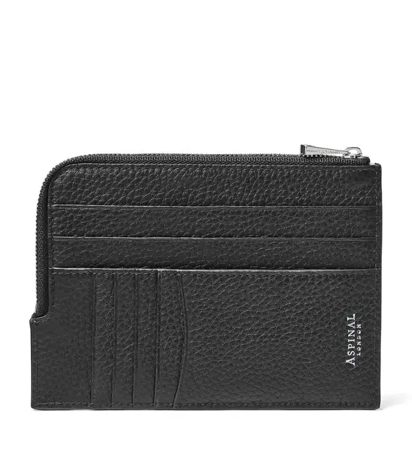 ASPINAL OF LONDON Leather Zipped Travel Wallet - Brown
