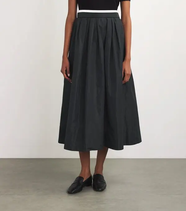 Maje Pleated Midi Skirt