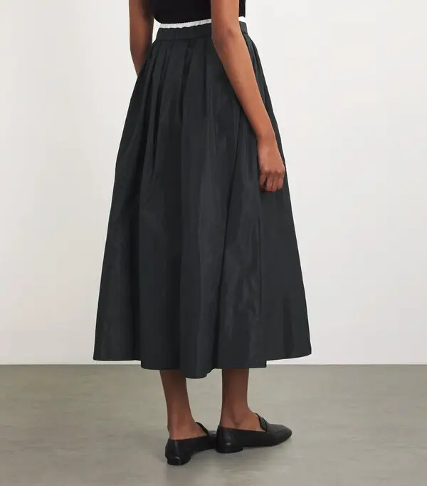 Maje Pleated Midi Skirt