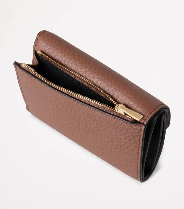 Mulberry Leather Folded Multi-card Wallet - Brown