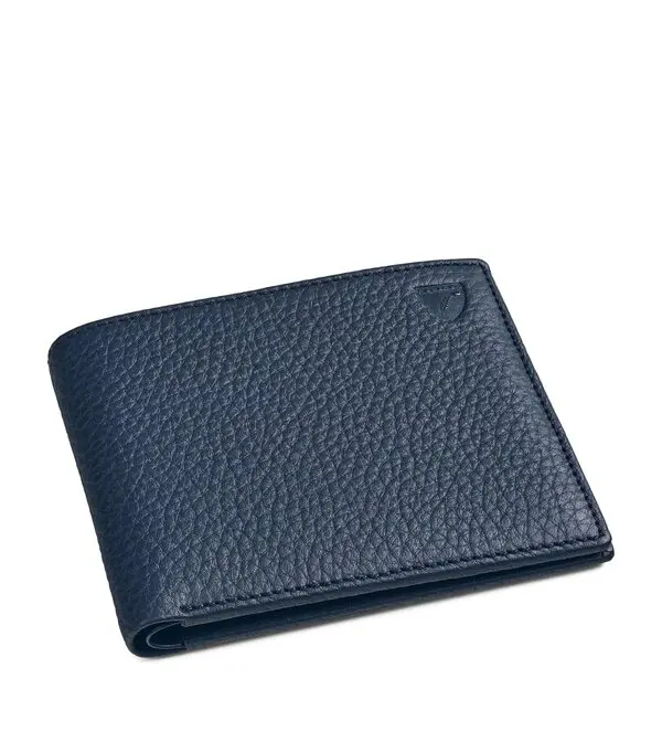 ASPINAL OF LONDON Classic Billfold Leather Wallet - Navy