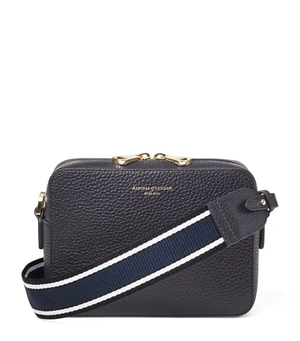 ASPINAL OF LONDON Leather Camera Bag - Navy