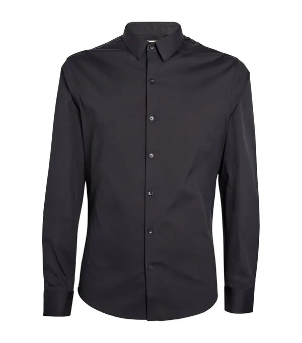 Sandro Cotton-blend Long-sleeve Shirt - Black