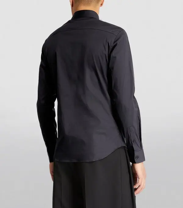 Sandro Cotton-blend Long-sleeve Shirt - Black