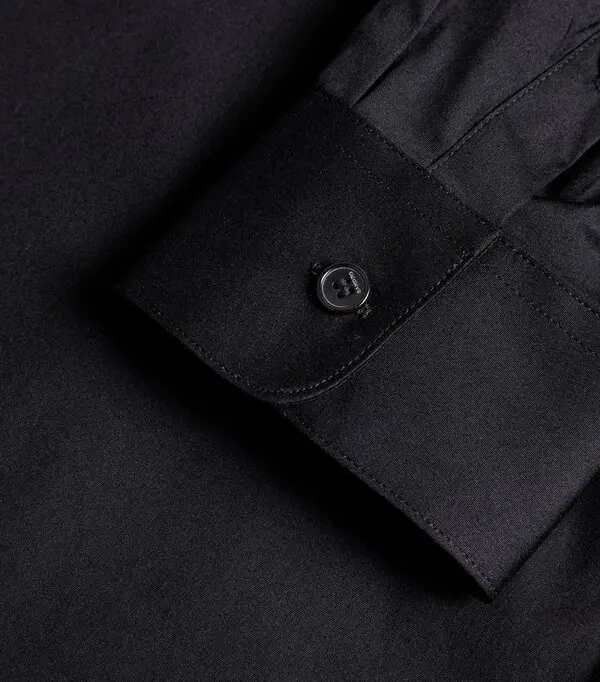 Sandro Cotton-blend Long-sleeve Shirt - Black