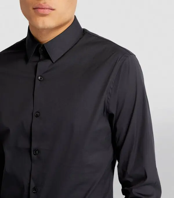 Sandro Cotton-blend Long-sleeve Shirt - Black