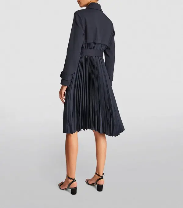 Sandro Pleated Trench Coat