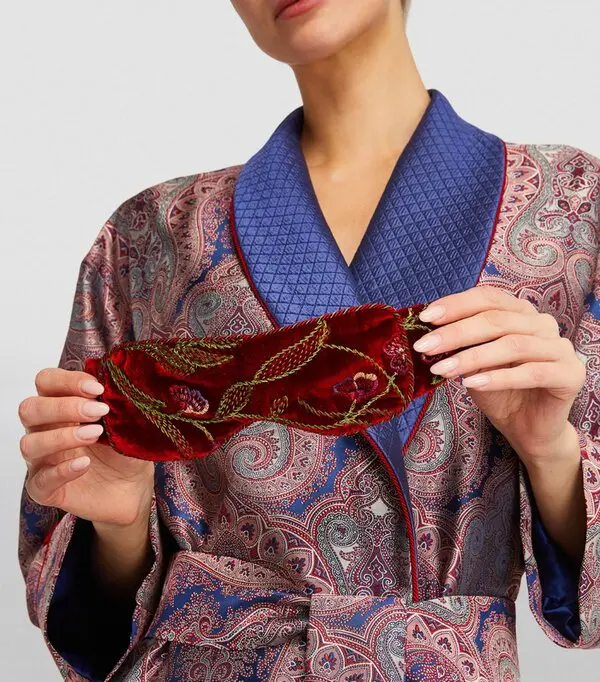 DANIEL HANSON Silk Embroidered Sleep Mask