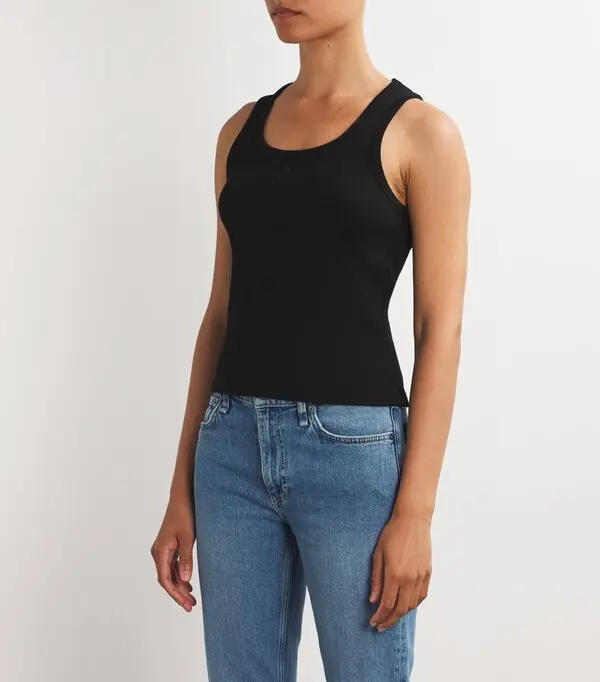 Maje Rib-knit Tank Top - Black