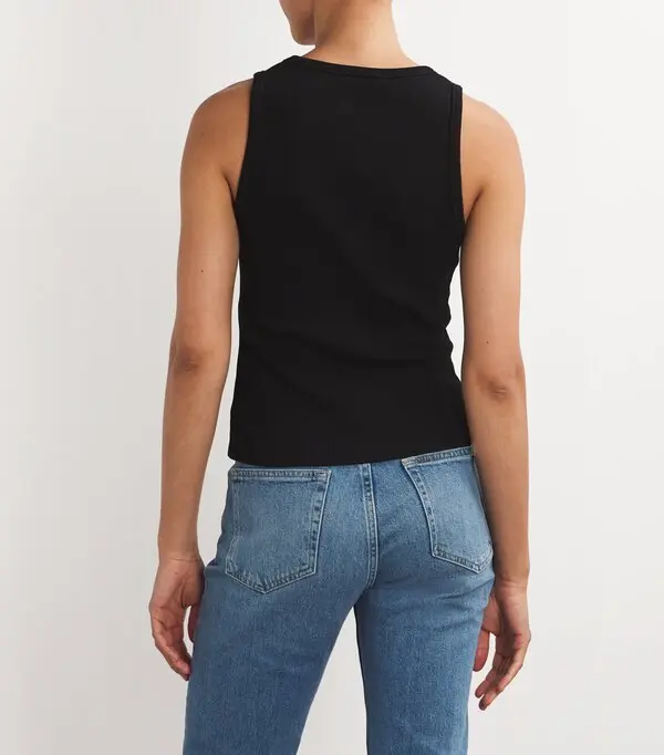 Maje Rib-knit Tank Top - Black