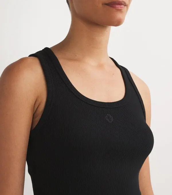 Maje Rib-knit Tank Top - Black