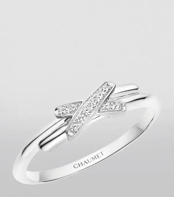 CHAUMET White Gold And Diamond Link Ring