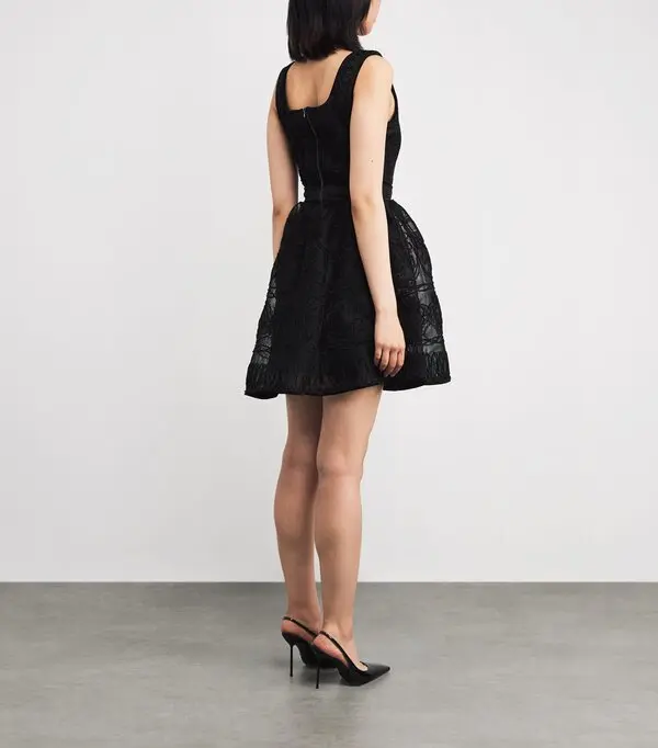 Maje Knitted Mini Skater Dress - Black