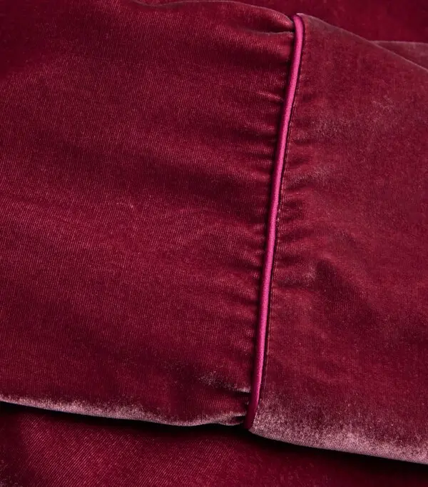 DANIEL HANSON Velvet Silk-lined Robe
