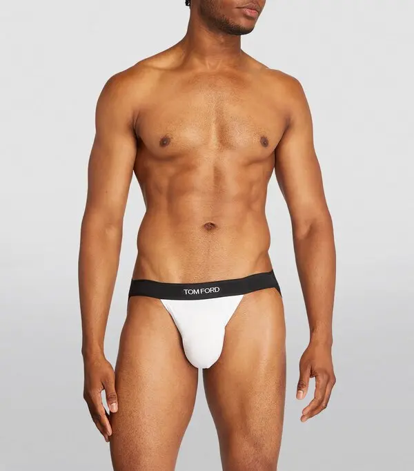 TOM FORD Logo Jock Strap - White