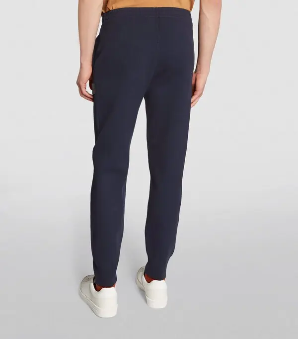 Sandro Patch-detail Sweatpants - Blue