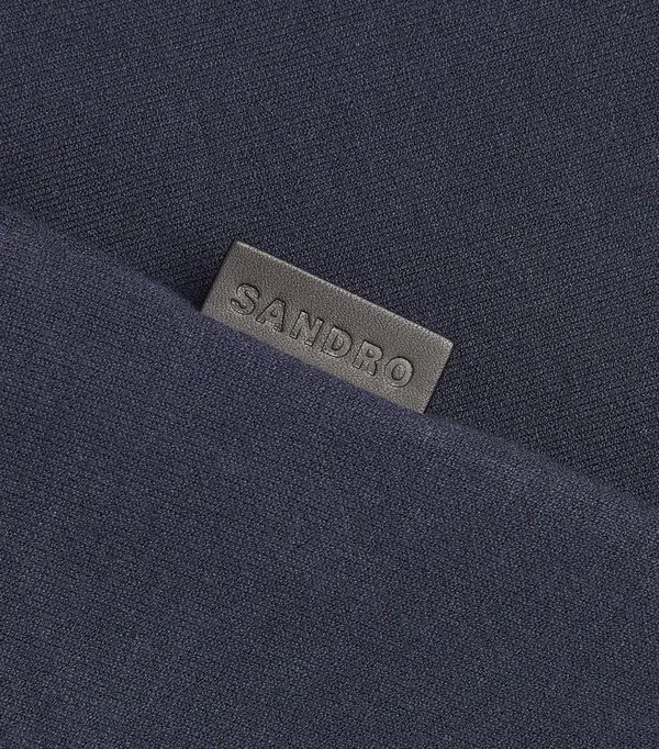 Sandro Patch-detail Sweatpants - Blue