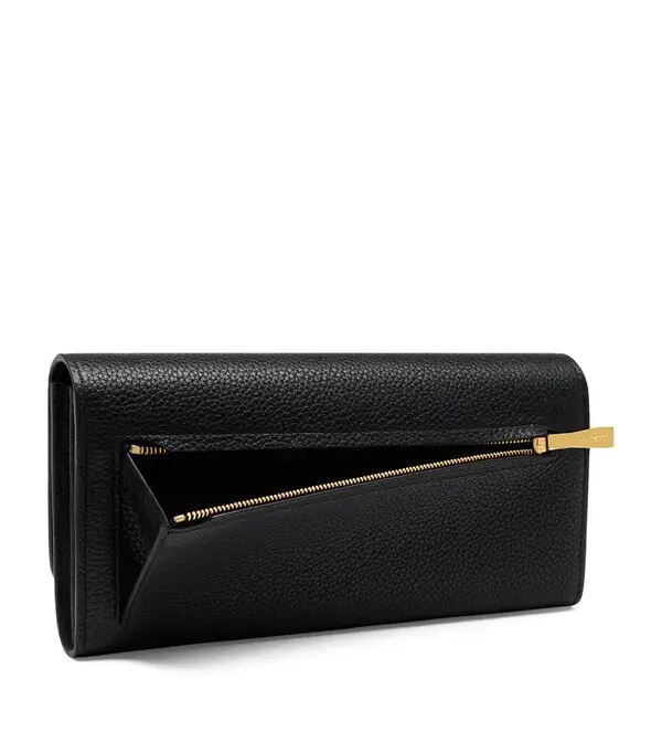 Mulberry Leather Continental Wallet - Black