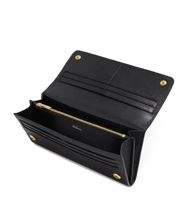 Mulberry Leather Continental Wallet - Black
