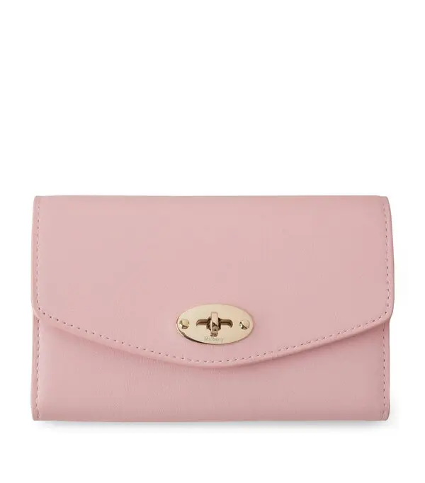 Mulberry Medium Leather Darley Wallet - Pink