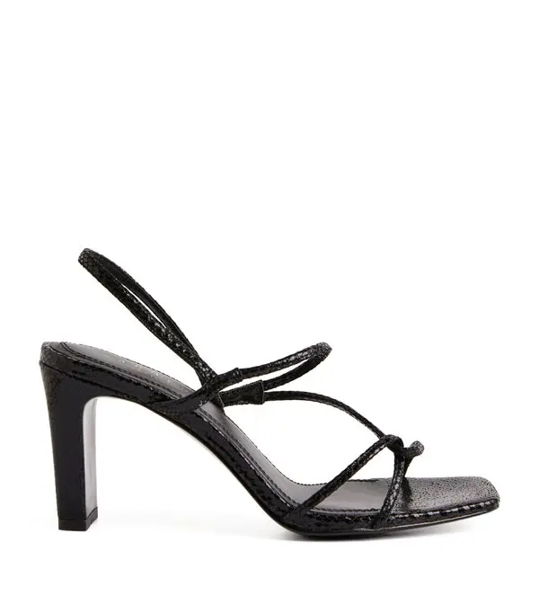 Sandro Leather Strappy Sandals - Black