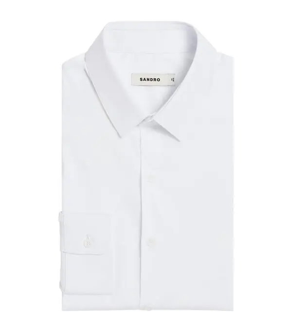 Sandro Cotton Oxford Shirt - Beige