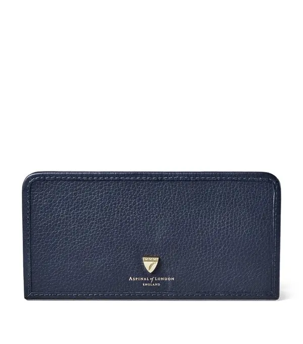 ASPINAL OF LONDON Leather Letter Rack - Blue