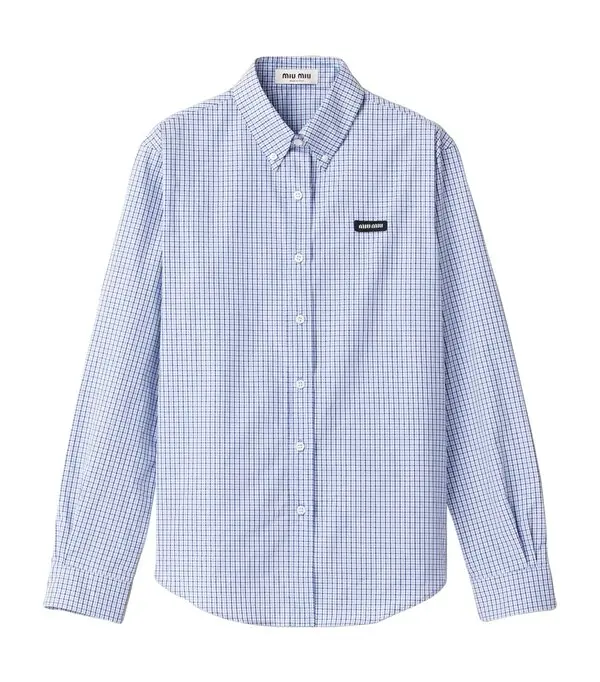 Miu Miu Check Shirt - Blue