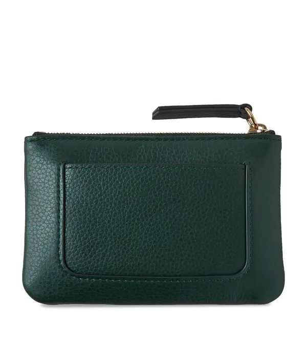 Mulberry Logo Plaque Coin Pouch - Green