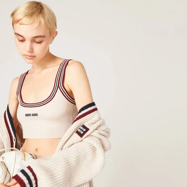 Miu Miu Cashmere Crop Top