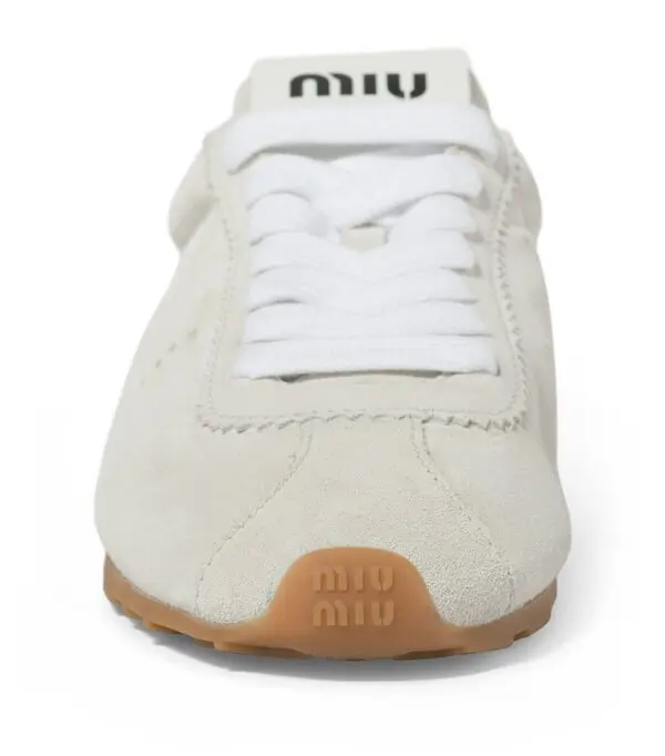 Miu Miu Suede Sneakers - White