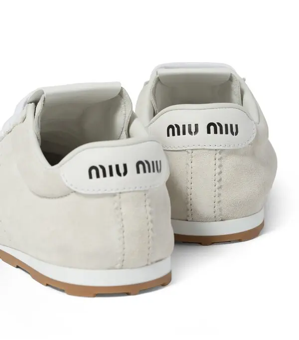 Miu Miu Suede Sneakers - White