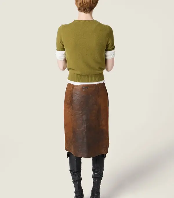 Miu Miu Cashmere Logo Sweater - Green